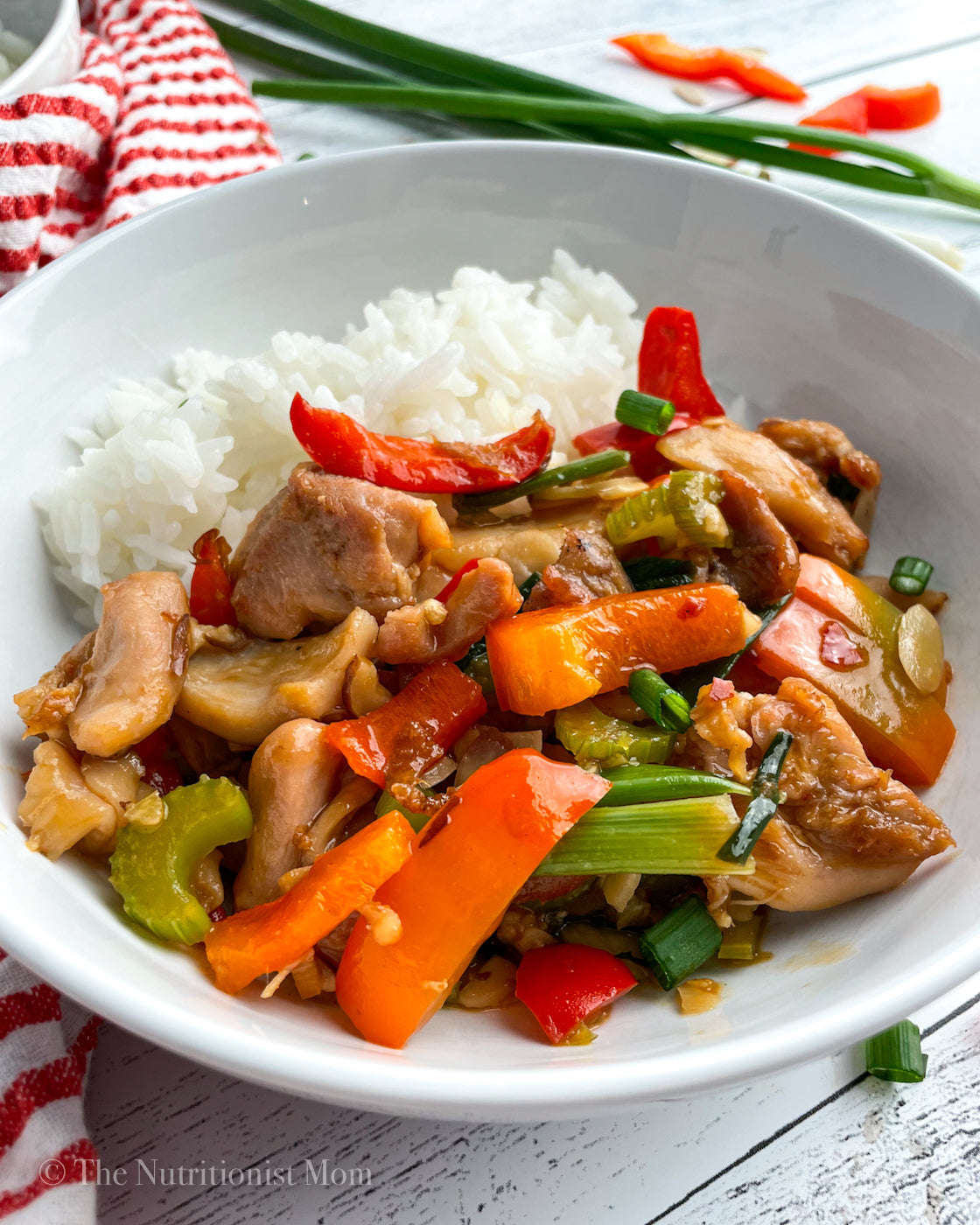 Healthy Kung Pao Chicken Gluten Free Nutritionist Mom